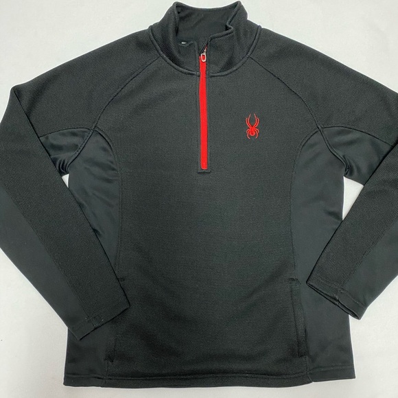 Spyder | Sweaters | Spyder Sweater 4 Zip Pullover Fleece Lined Black ...